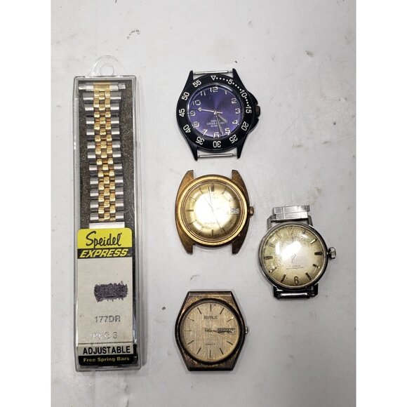 Timex | Accessories | Mixed Lot 4 Of Watch Repair Faces Adjustable ...
